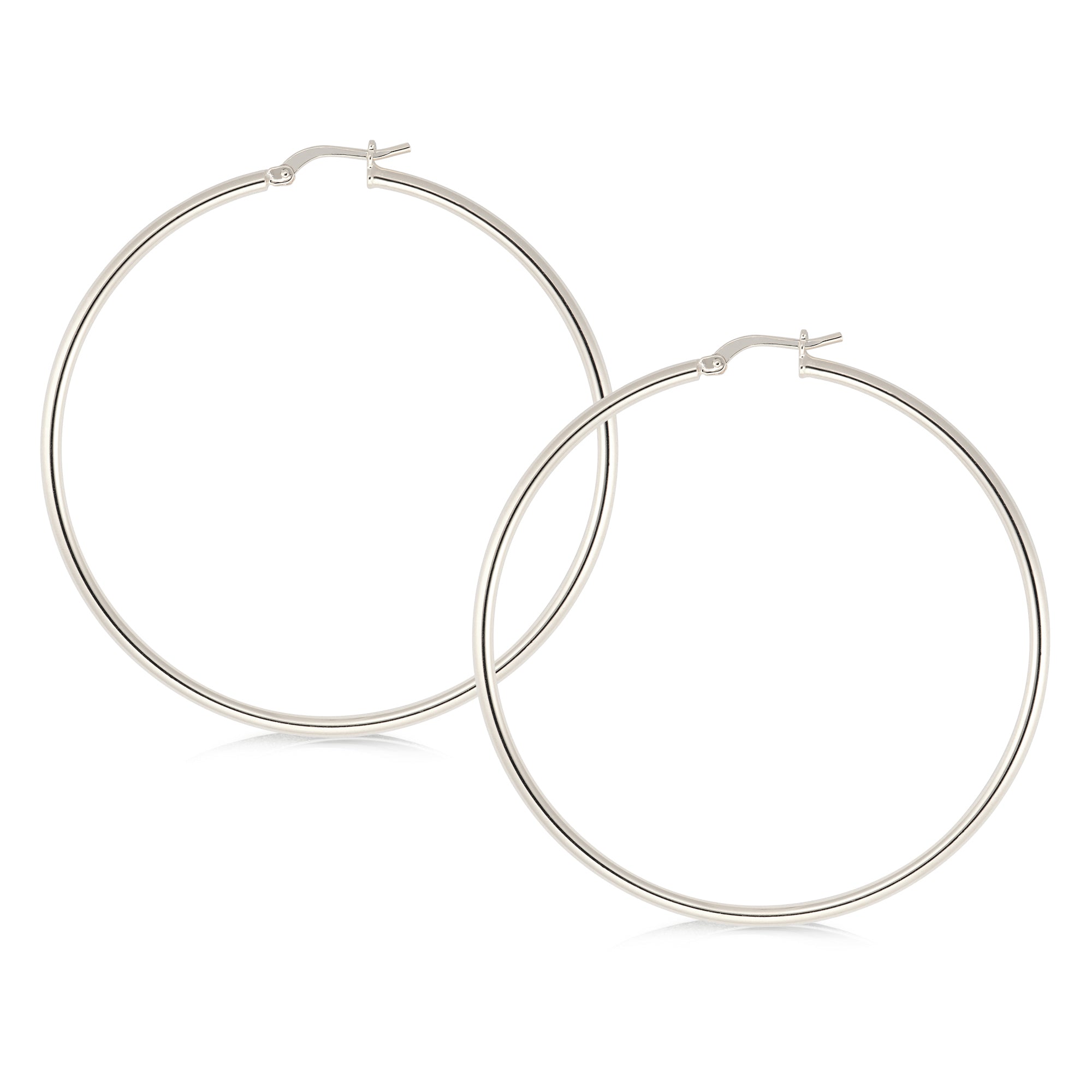 Silver Plated Plain Hoop Earring – Bronzoro™